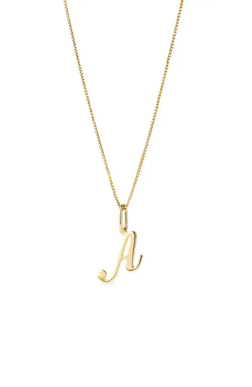 ANA LUISA Solid Yellow Oldscript Letter Necklace - A