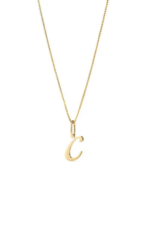 ANA LUISA Solid Yellow Oldscript Letter Necklace - C