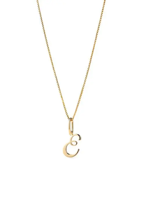 ANA LUISA Solid Yellow Oldscript Letter Necklace - E