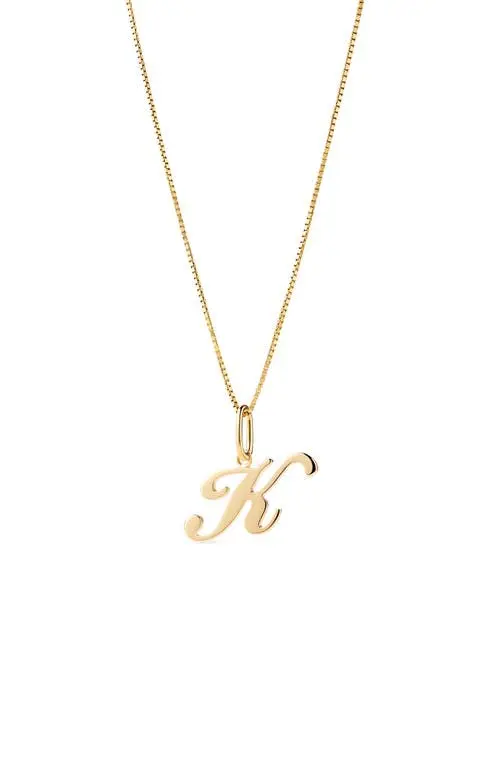 ANA LUISA Solid Yellow Oldscript Letter Necklace - K
