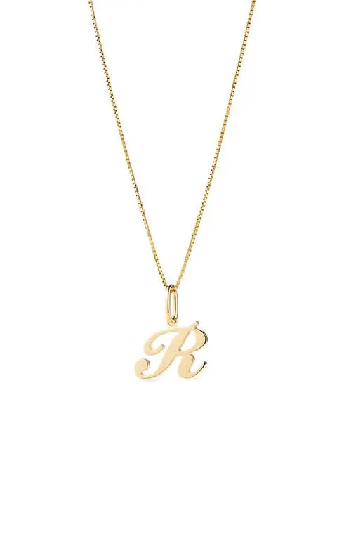 ANA LUISA Solid Yellow Oldscript Letter Necklace - R