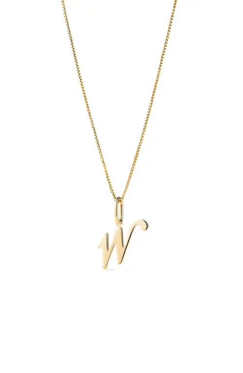 ANA LUISA Solid Yellow Oldscript Letter Necklace - W
