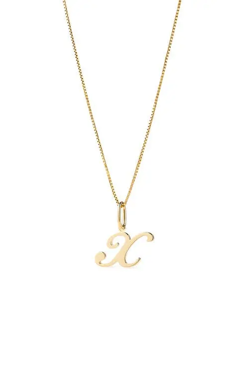 ANA LUISA Solid Yellow Oldscript Letter Necklace - X