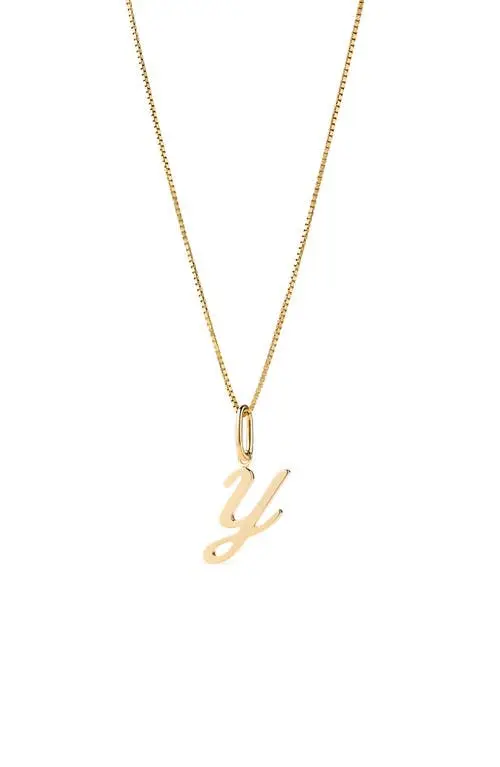 ANA LUISA Solid Yellow Oldscript Letter Necklace - Y
