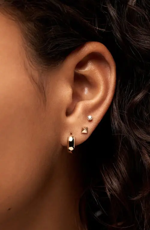 ANA LUISA Solid Pyramid Stud Earrings