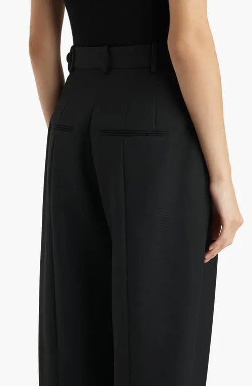 Khaite Dugan Pleated Wool Pants - Black