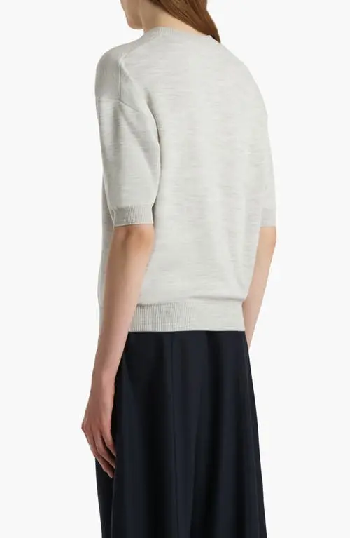 Khaite Faye Short Sleeve Sweater - Cloud