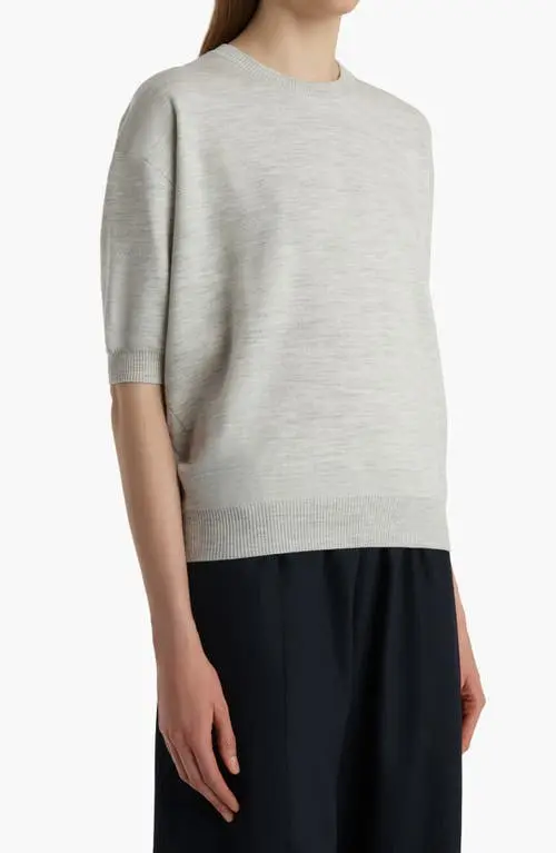 Khaite Faye Short Sleeve Sweater - Cloud