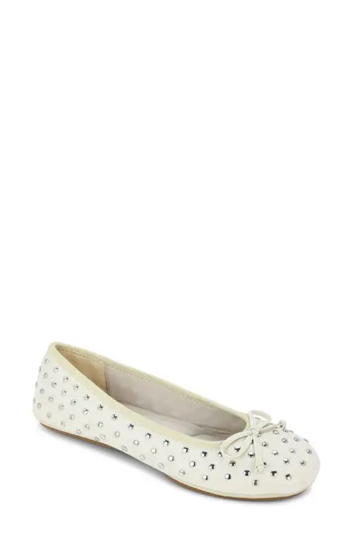 Yosi Samra Stella Studded Ballet Flat - Bone
