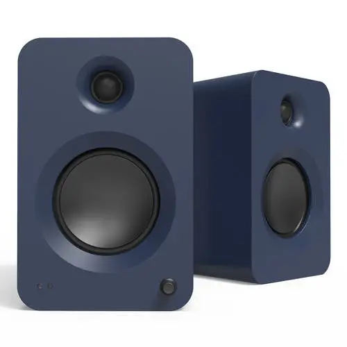 KANTO Ren Powered Bluetooth Bookshelf Speakerspair - Dark Blue