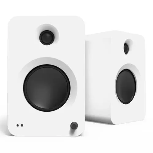 KANTO Ren Powered Bluetooth Bookshelf Speakerspair - Matte White