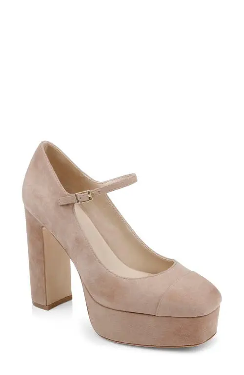 L'Agence Lilles Platform Pump - Cappuccino Suede