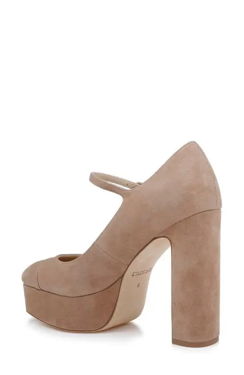 L'Agence Lilles Platform Pump - Cappuccino Suede