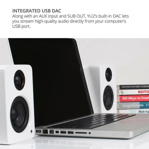 KANTO Yu2 Powered Desktop Speakerspair - Matte White