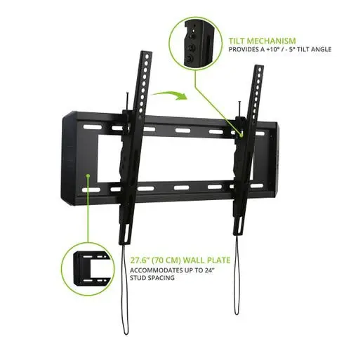 KANTO T3760 Tilting Wall Mount For 37"-70" Tvs