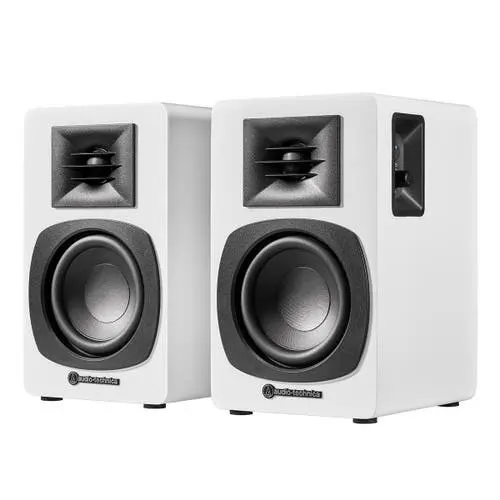 AUDIO-TECHNICA At-sp3x Powered Bluetooth Bookshelf Speakers - White