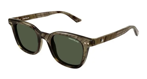Montblanc Square Frame Sunglasses - Brown/green (mb0320s/003)