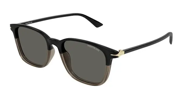 Montblanc Square Frame Sunglasses - Black/grey (mb0338s/003)