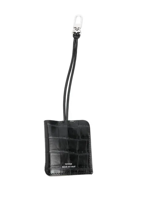 TOTEME Croco-embossed Keyring - Black