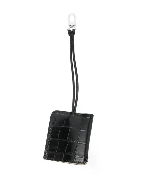 TOTEME Croco-embossed Keyring - Black