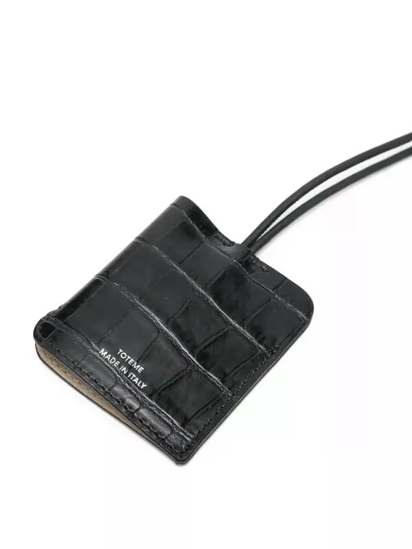 TOTEME Croco-embossed Keyring - Black