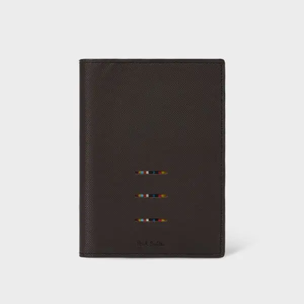Paul Smith Signature Stripe' Cutout Passport Cover - Brown