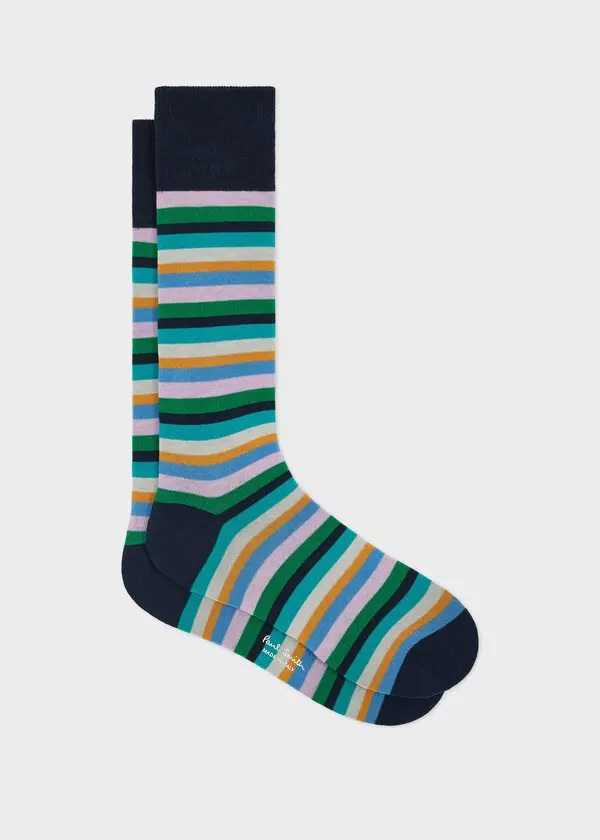 Paul Smith Multistripe Socks - Blue
