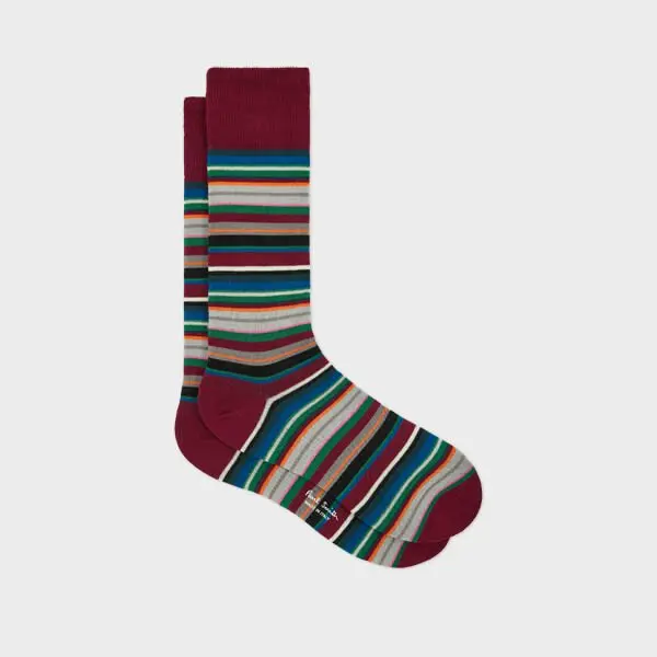 Paul Smith Striped Socks - Red
