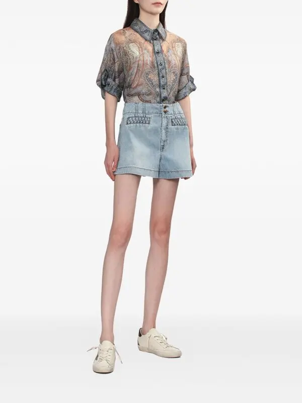Zimmermann Wanderlust Silk Shirt - Blue