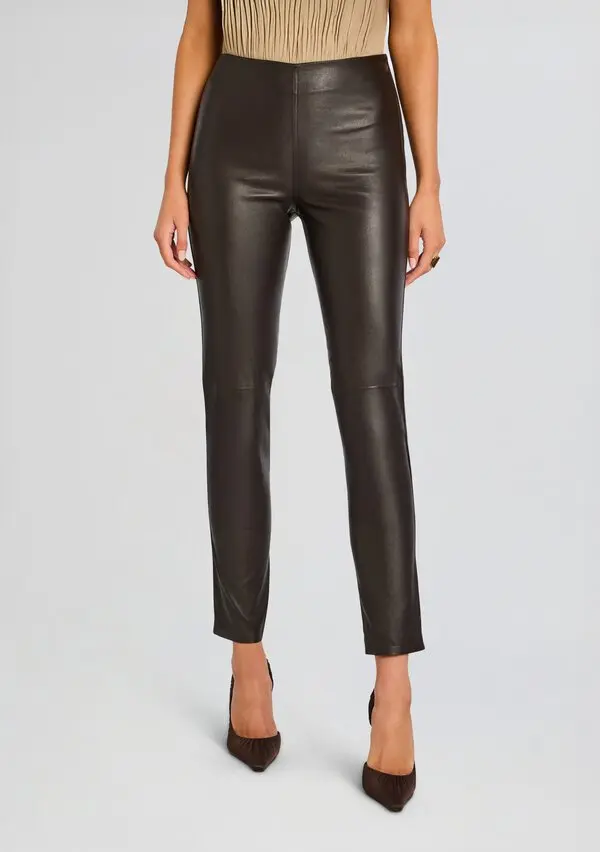 SEROYA Cyra Leather Legging - Ash Brown