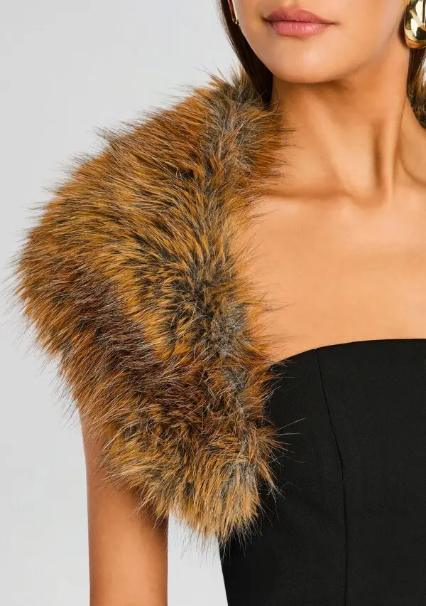 Retrofete Salmee Faux Fur Romper