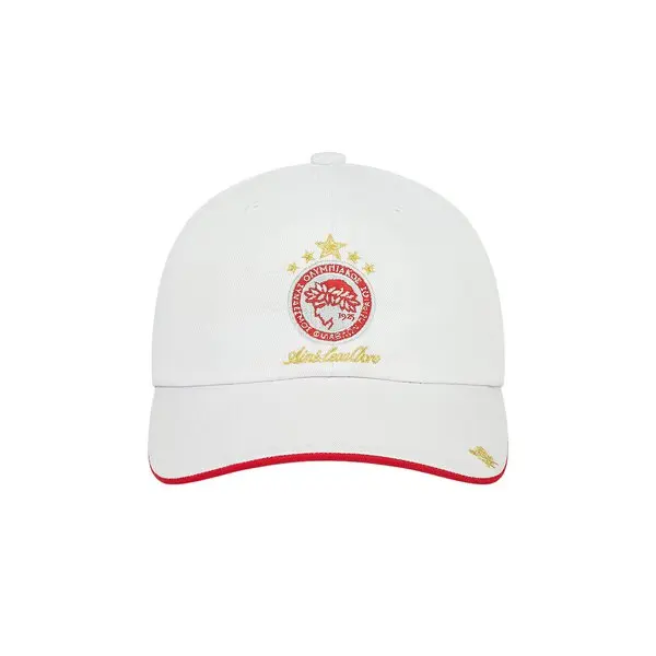 Aimé Leon Dore X Olympiacos F.c. Logo Cap - White