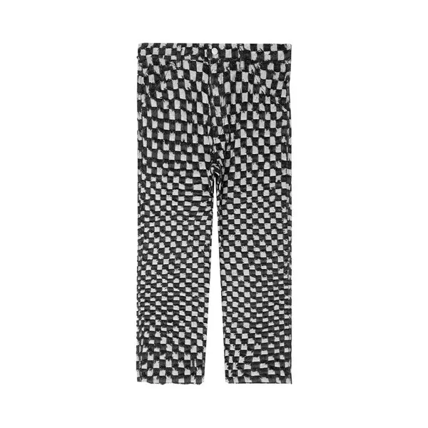 PLEASURES Checker Work Pants - Black