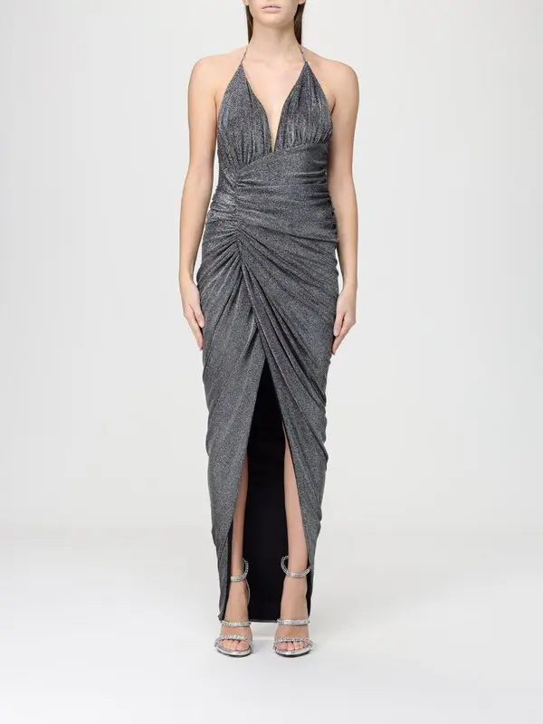 Alexandre Vauthier Metallic Halterneck Gown - Silver