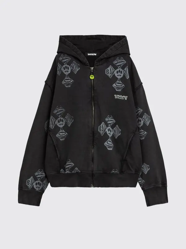 BARROW Printed Zip-up Sweatshirt