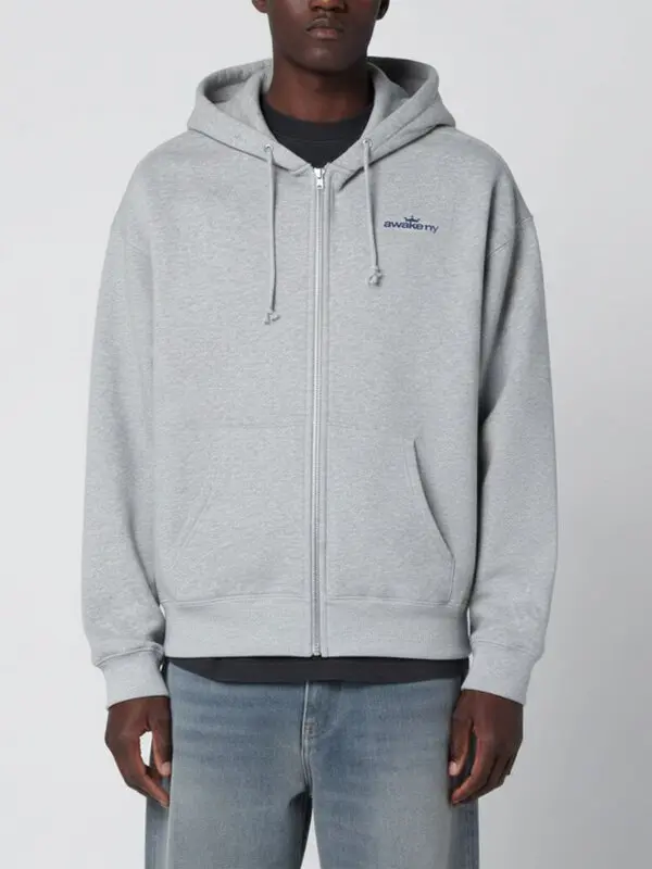 AWAKE NY Full Zip Sweatshirt - Grey