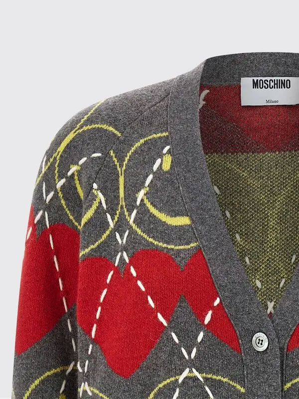 Moschino Argyle Printed Sweater
