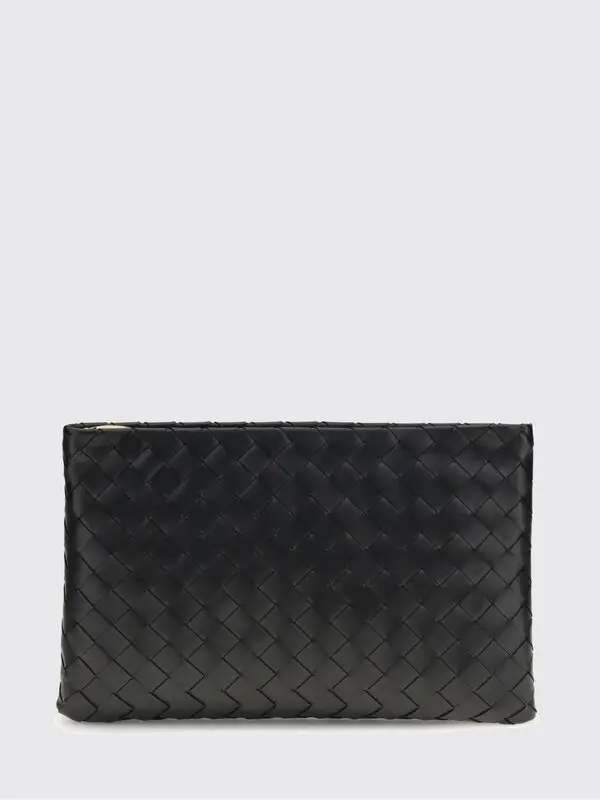 Bottega Veneta Intrecciato Leather Pouch - Black