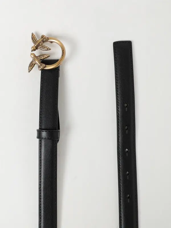 Pinko Embellished Leather Belt - Black