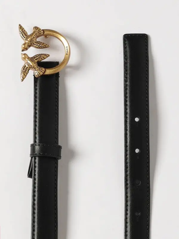 Pinko Embellished Leather Belt - Black