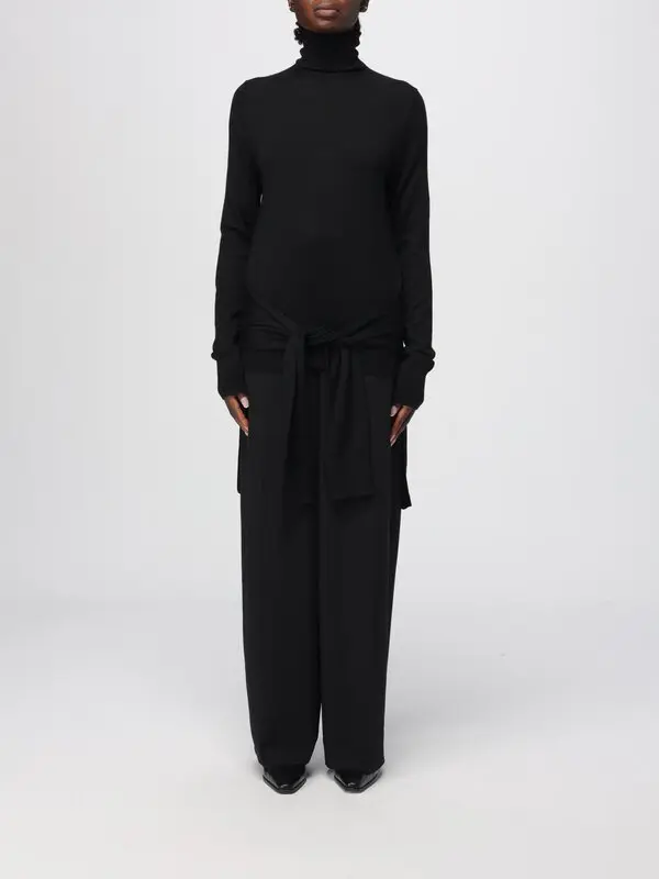 TOTEME Long Sleeve Knit Sweater - Black