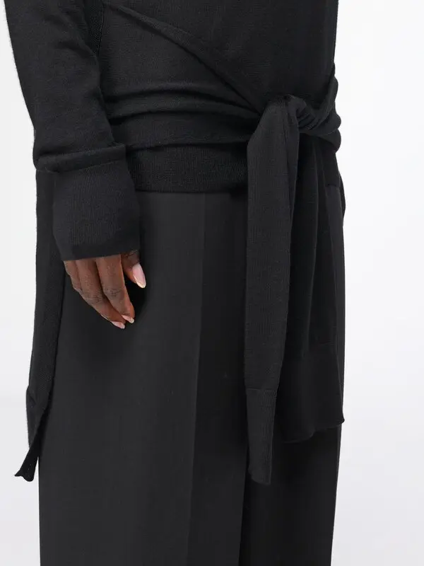 TOTEME Long Sleeve Knit Sweater - Black