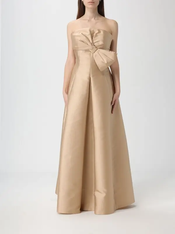 Alberta Ferretti Gown With Bow Detail - Dust