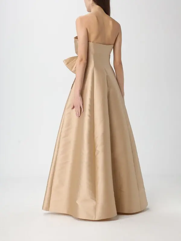 Alberta Ferretti Gown With Bow Detail - Dust