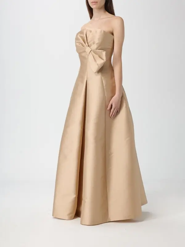Alberta Ferretti Gown With Bow Detail - Dust