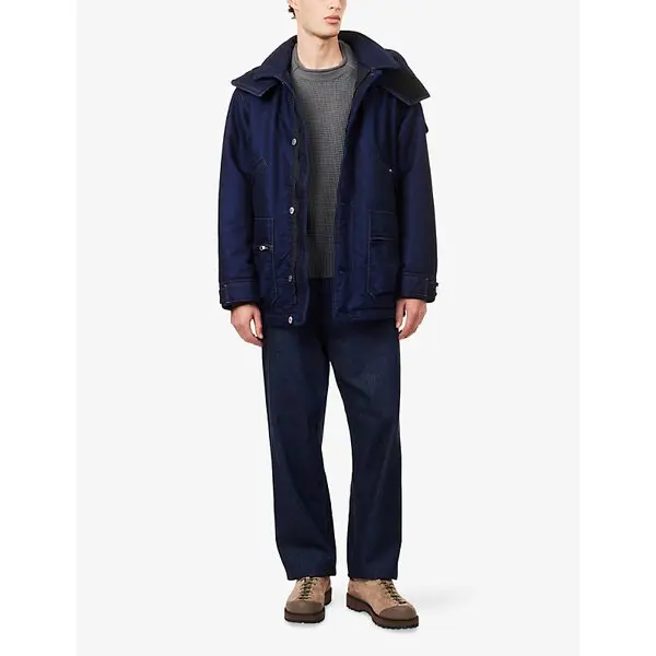 Stone Island Hooded Denim Parka Jacket