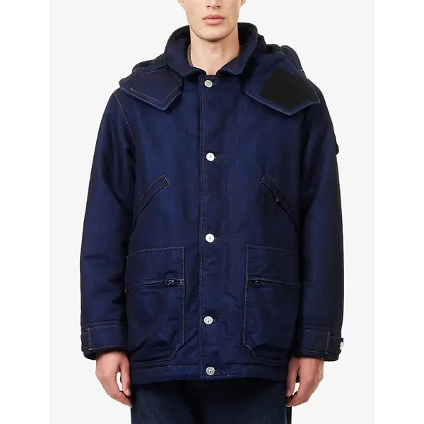 Stone Island Hooded Denim Parka Jacket
