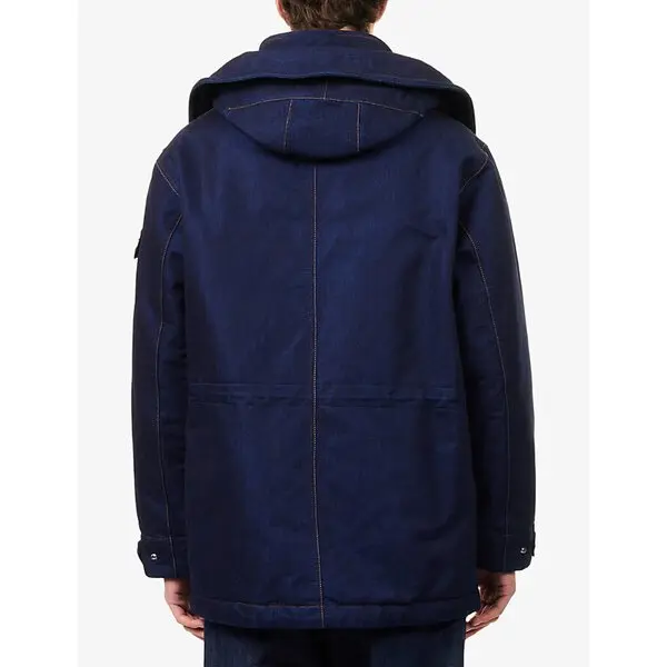 Stone Island Hooded Denim Parka Jacket