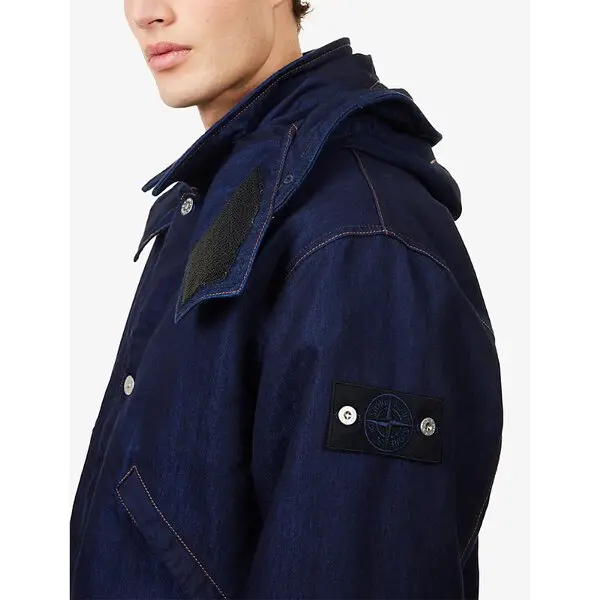 Stone Island Hooded Denim Parka Jacket