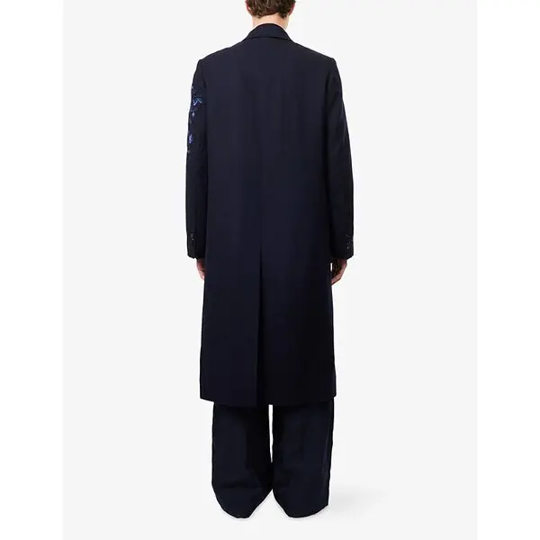 Dries Van Noten Rodgers Embroidered Wool Coat